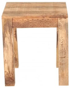 Indický nábytek - Odkládací stolek Manu 40x45x40 z mangového dřeva