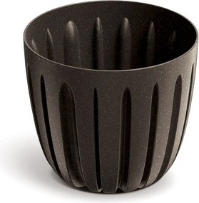 Plastový květináč WARIOS ECO WOOD kávový matný