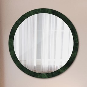 Kulaté dekorativní zrcadlo na zeď Zelený mramor fi 100 cm