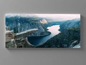 XXL obraz trolltunga nad jezerem ringedalsvatnet Rozměr: 200 x 100 cm