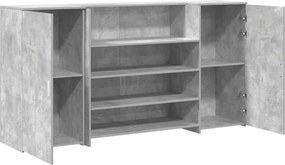 Recepční stůl betonově šedý 200x50x103,5 cm kompozitní dřevo 3324181