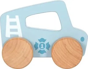 small foot Dřevěné auto na tlačení Modrá / od 6 měsíců