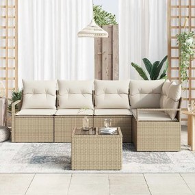 Set pohovek 6 ks Béžová polyratan 3346391