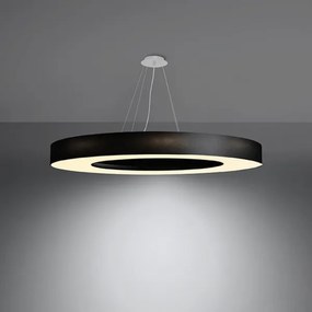Sollux SL.0798 - Lustr na lanku SATURNO SLIM 8xE27/60W/230V pr. 90 cm černá
