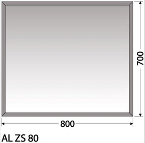 INTEDOOR zrcadlo bez osvětlení AL ZS 80