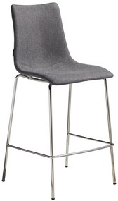 SCAB - Barová židle ZEBRA POP vysoká - šedá/chrom