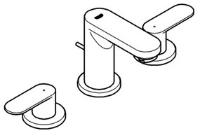 GROHE 20187000-Umyvadlová tříotvorová baterie EUROSMART COSMOPOLITAN DN 15 chrom