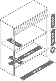 Tchibo - Konzolová skříňka se zásuvkou - barva: bílá
