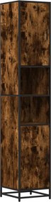 Koupelnová skříňka kouřový dub 35x37,5x188,5 cm kompozit a kov 3300882