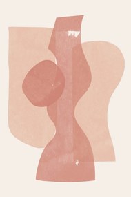 Ilustrace Peach Paper Cut Composition No.1, THE MIUUS STUDIO, (26.7 x 40 cm)