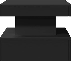 vidaXL Konferenční stolek s LED osvětlením 50 x 50 x 40 cm [839841] Barva: Černá