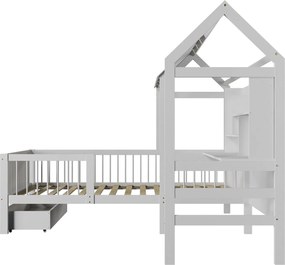 Juskys Dětská postel Yari 90 × 200 cm Barva: přírodní, Velikost: 90 × 200 cm