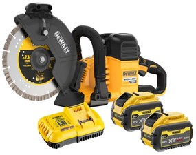 DeWALT - 54V AKU rozbrušovací pila na beton 230 mm, 2x aku 9,0 Ah FLEXVOLT, nabíječka DCS691X2