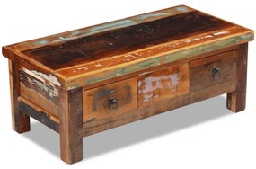 Konferenční stolek zásuvky masivní recyklované dřevo 90x45x35cm 243321