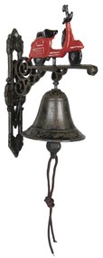Kovový zvonek se skútrem - 18*11*22 cm