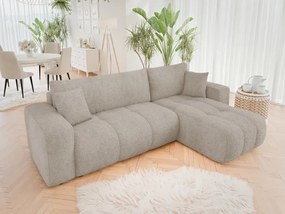 Rohová rozkládací sedačka Larow Boucle, Potah: Coral 75