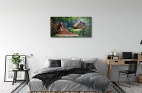 Obraz na skle Bažant female forest 100x50 cm