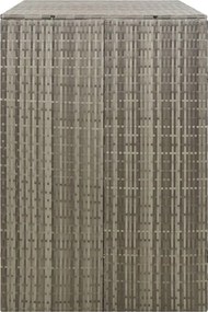 vidaXL Přístřešek na dvě popelnice 140 x 80 x 117 cm polyratan [319865] Barva: Šedá