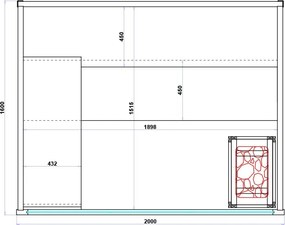 BPS-koupelny Kombinovaná sauna 2v1  - Infrasauna + finská sauna 200x160, 5-6 osob