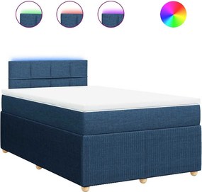 Box spring postel s matrací modrá 120x200 cm textil 3289729
