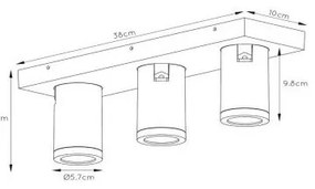 Lucide 09930/15/31 - LED Stmívatelné bodové svítidlo TAYLOR 3xGU10/5W/230V IP44