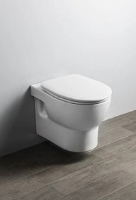 Aqualine, ABSOLUTE závěsná WC mísa, Rimless, 50x35 cm, bílá, 10AB02002