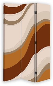 Ozdobný paraván, Hra s čarami - 110x170 cm, třídílný, korkový paraván