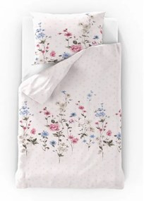 Prodloužené bavlněné povlečení DELUX 140x220, 70x90cm LOUKA růžová Kvalitex 7122101553Z