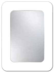 AMIRRO Zrcadlo do koupelny na zeď do pokoje do ložnice do předsíně na chodbu do koupelny APACHE 75 x 100 cm s fazetou 10 mm s bílým podkladem ze skla Lacobel 712-888
