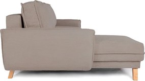 Taupe manšestrová rozkládací/s úložným prostorem rohová pohovka Tori – Bonami Selection