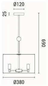 Lustr na lanku VERONA 3xE14/15W/230V