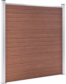 Plotová sada WPC 4 čtvercové + 1 šikmý díl 792 x 186 cm hnědá 3053218
