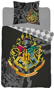 DETEXPOL Povlečení Harry Potter Black  Bavlna, 140/200, 70/80 cm