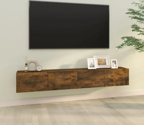 vidaXL Nástěnné TV skříňky 2 ks 100 x 30 x 30 cm kompozitní dřevo [820468] Barva: kouřový dub