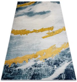 Kusový koberec EMERALD 1023 Luxusní moderní abstraktní krémový modrý zlatý Rozměr: 180x270 cm