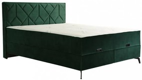 Dvoulůžková postel OMEGA - zelená 180 × 200 cm