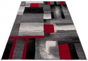 Kusový koberec JAWA J380A šedý / červený Rozměr: 140x190 cm