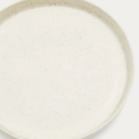 OnaDnes -20% Bílý keramický talíř Kave Home Setisa 22,5 cm
