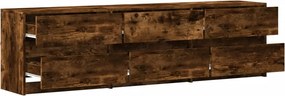 TV skříňka s LED kouřový dub 180 x 34 x 50 cm kompozitní dřevo 3307930