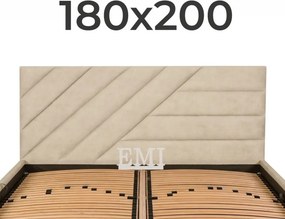 Postel čalouněná BOMAL + lamelový rošt + matrace EMI