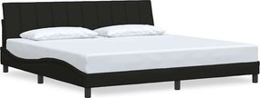 Rám postele bez matrace Hanko černý 200 x 200 cm textil 3310414