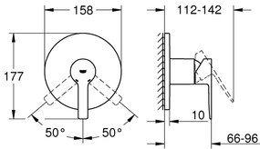 GROHE Lineare - Páková sprchová baterie, chrom 24063001