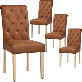 Sada 4 ks – Jídelní židle Yaheetech – tmavě šedá, 45,5 cm (šířka) × 62 cm (hloubka) × 98,5 cm (výška) (267482149218)