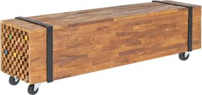 TV stolek 110 x 30 x 32,5 cm masivní teakové dřevo 326173