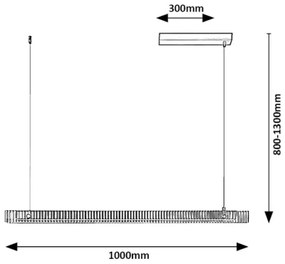 Rabalux 72214 - LED Lustr na lanku CITAL LED/36W/230V 3000K