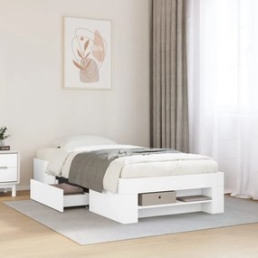 Rám postele bílý 90 x 190 cm kompozitní dřevo 3295520