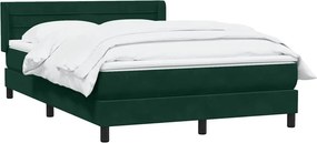 Box spring postel s matrací tmavě zelená 160x220 cm samet 3318246