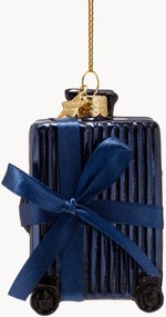 Ručně foukaná vánoční ozdoba Suitcase