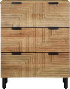 Příborníky 2 ks hnědé 60x33x75 cm Masivní dřevo Mango 3310004