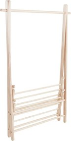 Stojan na oblečení z borovicového dřeva ve světle přírodní barvě 100x150x41 cm Cole – Jotex